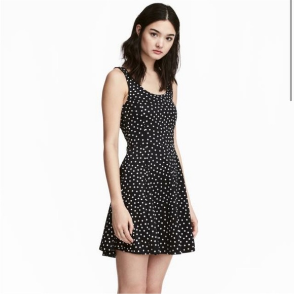 Divided | Dresses | Hm Divided Polka Dot Skater Dress | Poshmark